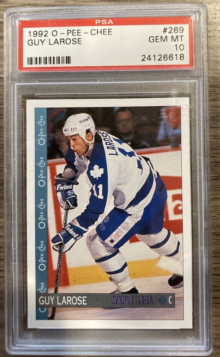 1992-93 O-Pee-Chee Guy Larose Rookie Card #269 PSA 10 GEM MT Pop 2 Rare ...