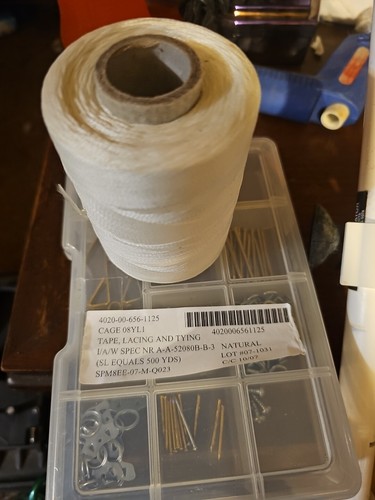 *white nylon tape lacing and tying type 1 finish C size 4 500 yards ...