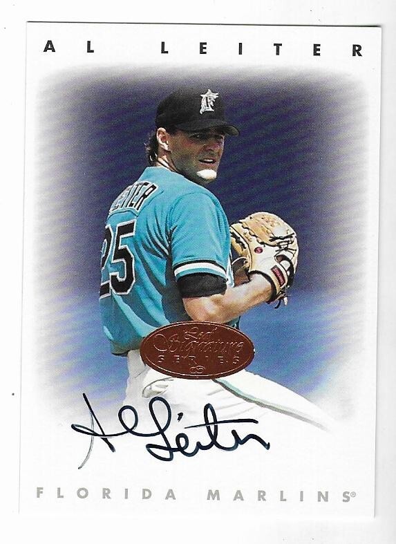 Al Leiter 1996 LEAF MLB SIGNATURE SERIES AUTOGRAPH CARD Marlins AUTO ...