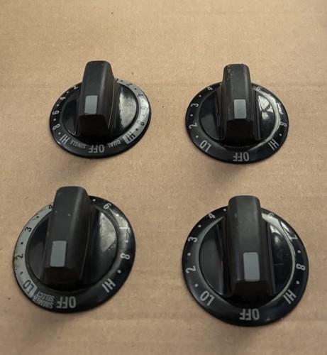 OEM KENMORE Range Oven black Knobs (Set Of 4) 316208101 or KIP 6U21 ...