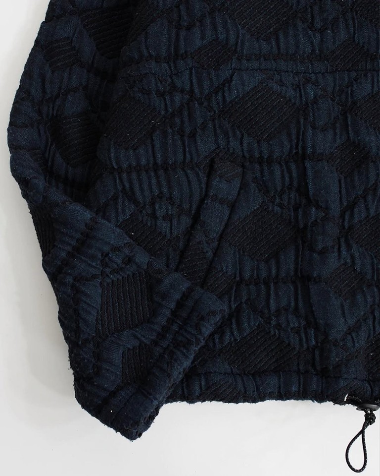 18 East ECHO HALF-ZIP PULLOVER - INDIGO / BLACK MOUNTAIN QUILTED COTTON Mens M | eBay