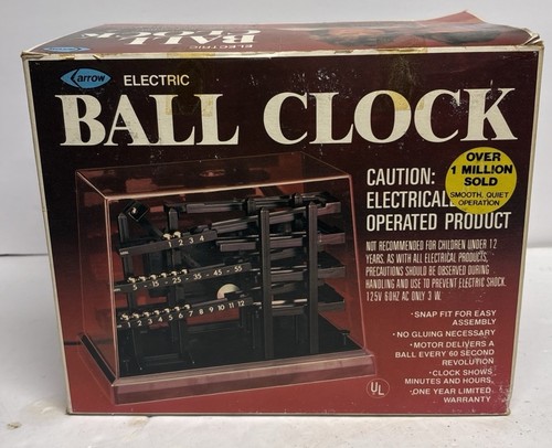 Vintage Arrow Electric Rolling Ball Clock Kinetic Desk Clock Kit# 00675 ...