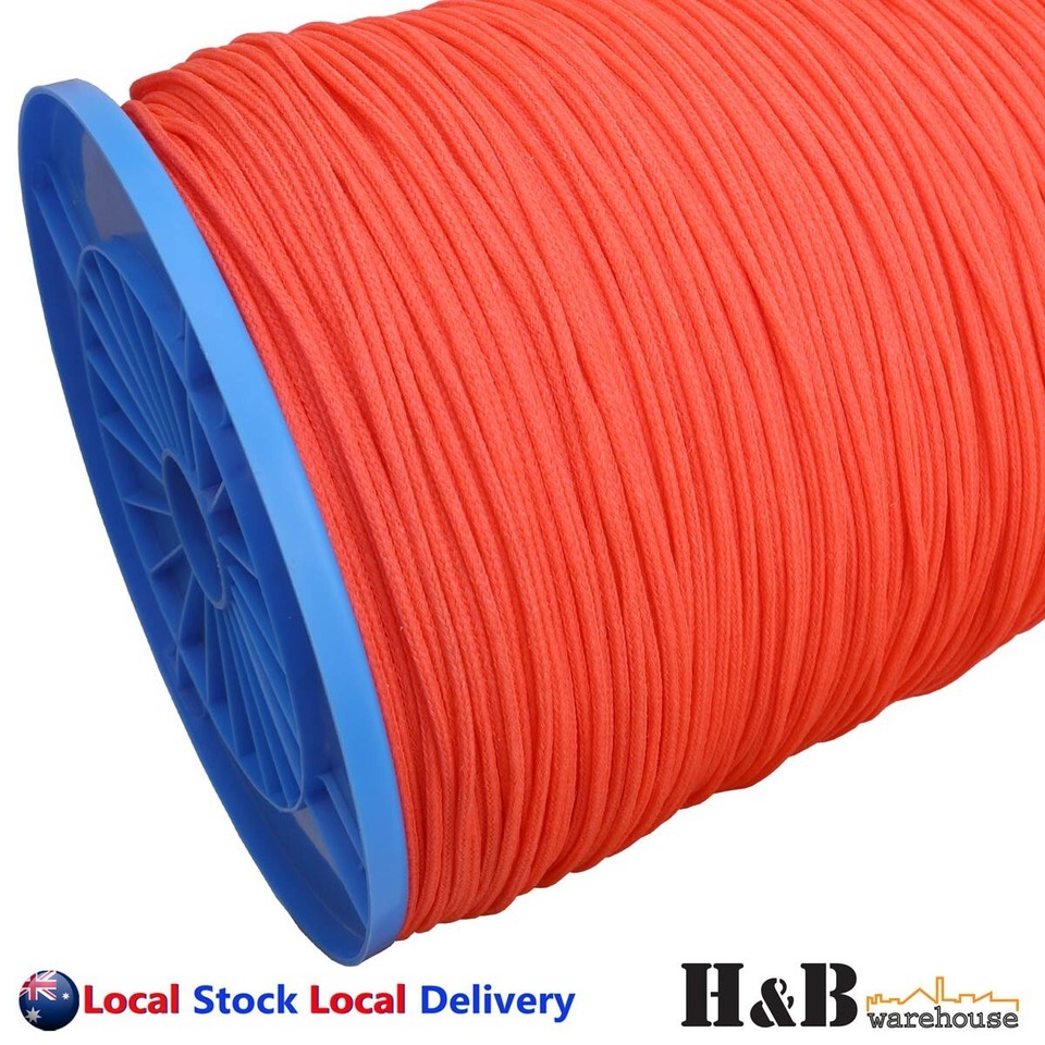 Telstra Rope PP Mono Braid Orange 3mm 1000M Cable Hauling Rope NBN BS ...