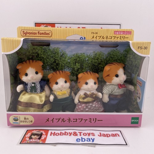Sylvanian Families Maple Cat Family Set Doll Calico Critters Japan ...