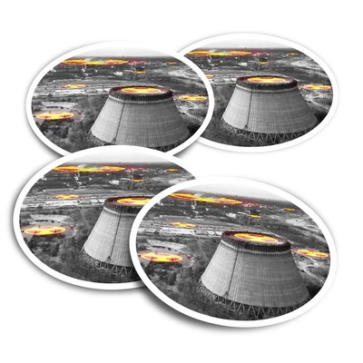 4x Vinyl Stickers Chernobyl Nuclear Power Plant Ukraine #50494 | eBay UK