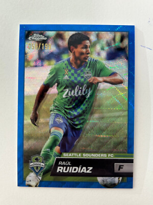 RAUL RUDIAZ 2023 Topps Chrome MLS Soccer Blue Refractor Card 056/199 ...