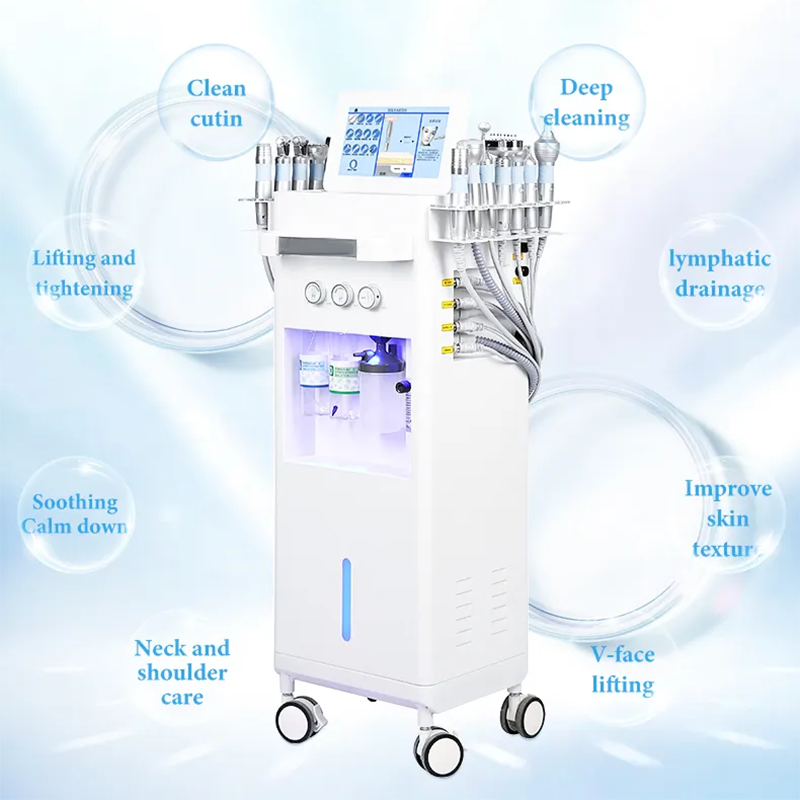 14IN1 Water Oxygen Facial Jet Peel Dermabrasion Machine Skin Rejuvenate ...