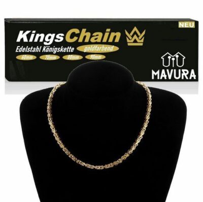 Kingschain King's Chain Curb Chain Gold Men's Stainless Steel Byzantine ...