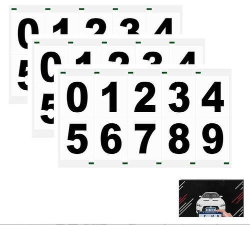 2024 NEW License Plate Number Reflective Invisible Digital Sticker US ...