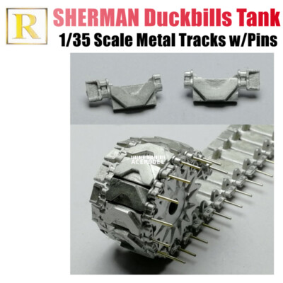1/35 US M4A3E8 SHERMAN HVSS T54E1 Duckbills Extended End Metal Tracks w ...