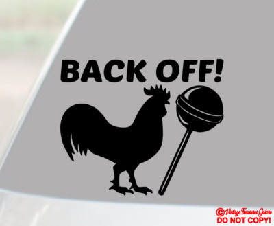 BACK OFF C0CK SUCKER! Vinyl Decal Sticker Car Window Wall Bumper FUNNY ...