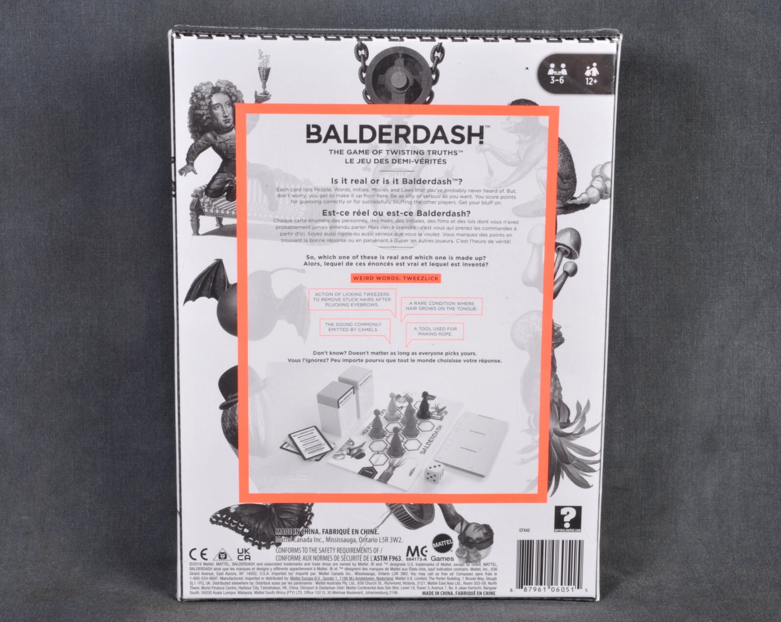 Mattel BALDERDASH! Board Game 2019 Game of Twisting Truths Age 12 ...