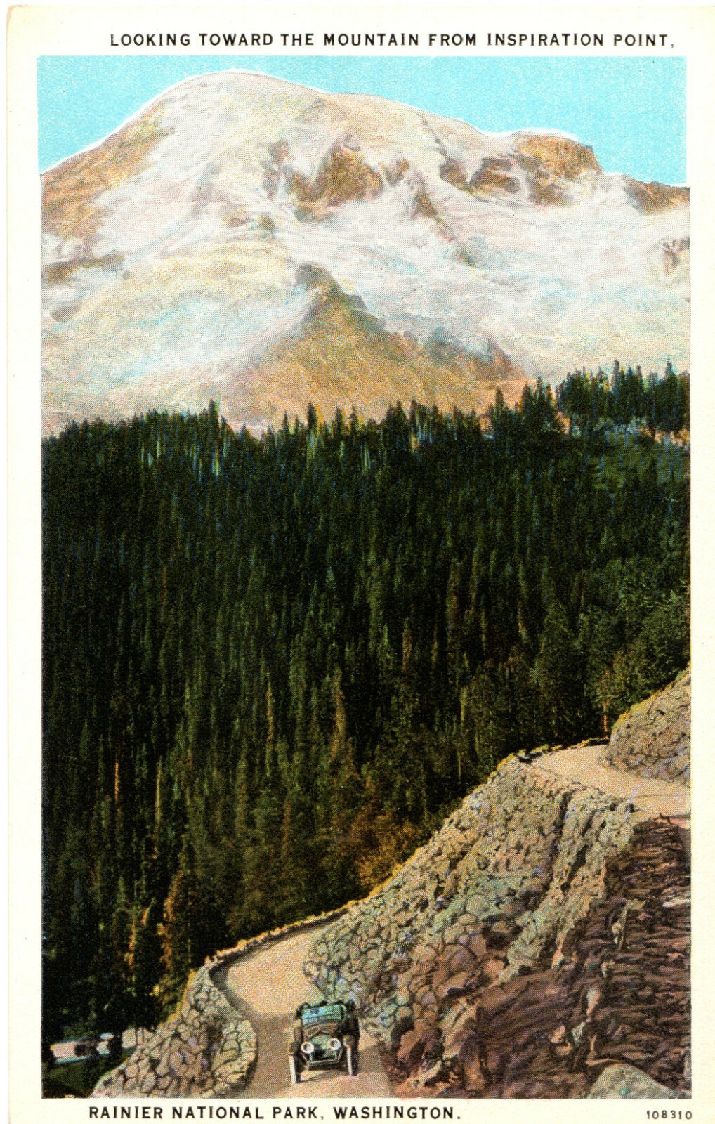 Looking Toward Mtn from Inspiration Pt, Rainier Natl Pk, WA Postcard | eBay