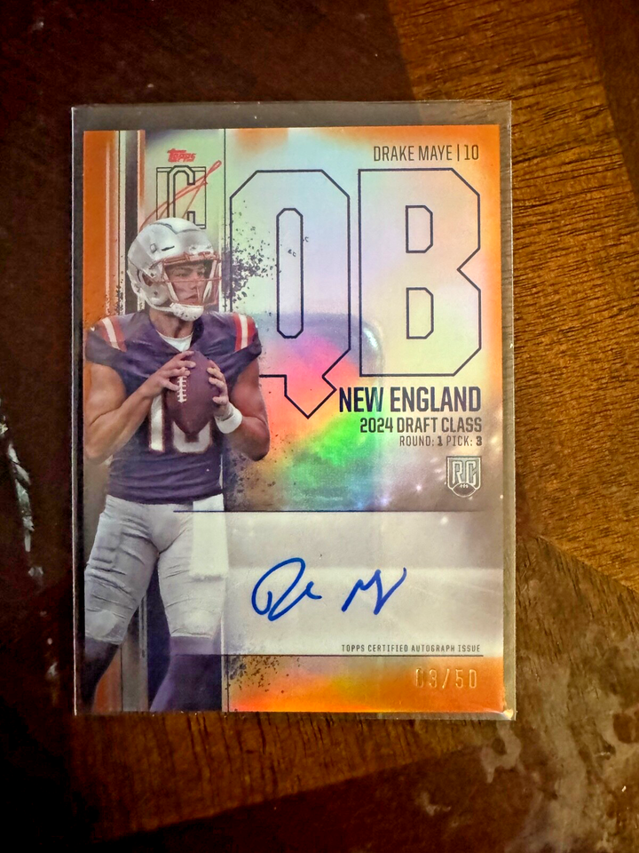 2025 Topps Signature Class Drake Maye RC Chrome Variation ON CARD ...