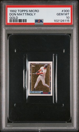 1992 TOPPS MICRO GOLD #300 DON MATTINGLY PSA 10 | eBay