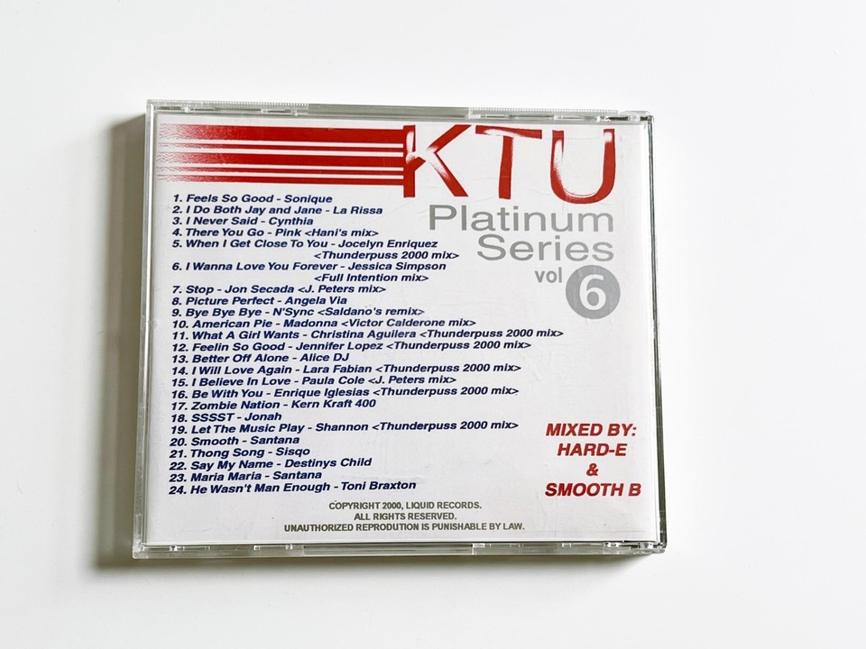 KTU Platinum Series Vol. 6 CD Rare Promo CD Megamix Madonna Cher ...