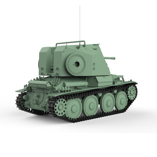 SSMODEL SS87737 V1.9 1/87 HO Scale Railway Model Sweden Tank Destroyer ...