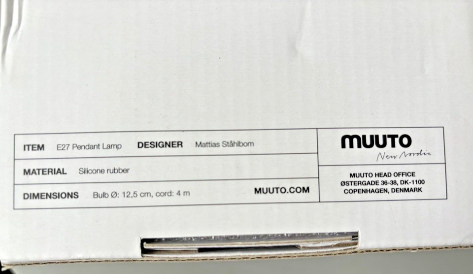 E27 Pendant Lamp Red Muuto Denmark New in Box | eBay