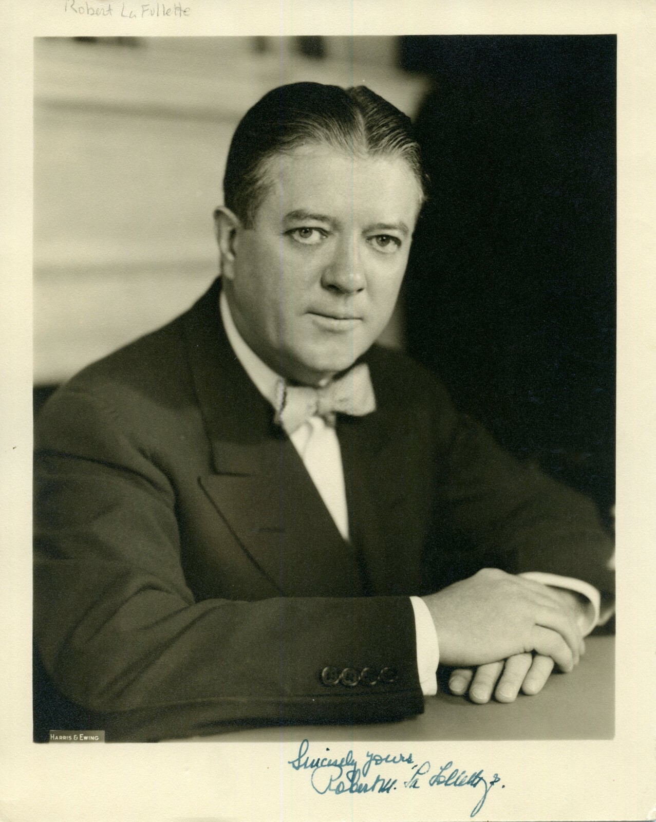 ROBERT M LAFOLLETTE JR WISCONSIN U S SENATOR AUTOGRAPHED 8 X 10 PHOTO ...