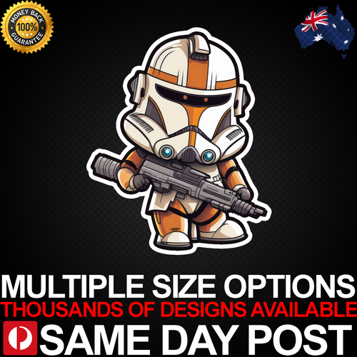 CLONE TROOPER Vinyl Car Sticker Decal Laptop Characters Movies Star ...