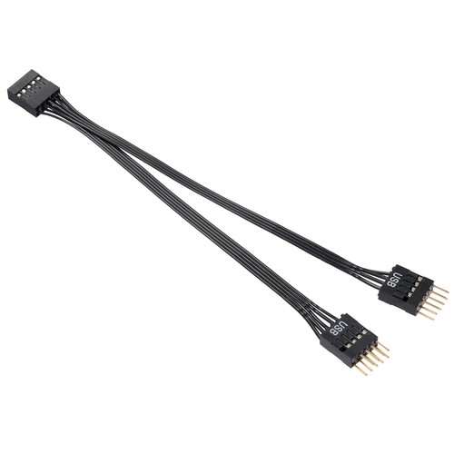 Motherboard USB Splitter, USB2.0 9-Pin USB Splitter 1-in-2, USB ...