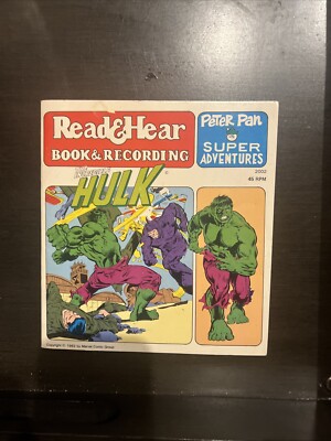 The Incredible Hulk Read & Hear Book & Recording 45 Rpm Record! 1982 ...