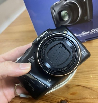 Canon POWERSHOT SX150 IS Digital Camera Black 14MP,12x,f/3.4,3in,Exc ...