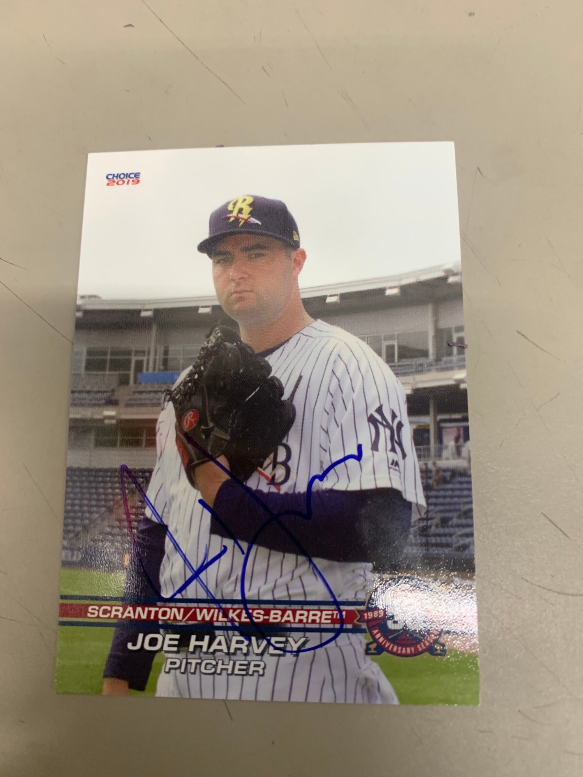 Joe Harvey Signed Card 2019 Scranton Wilkes Barre Team Card IP Auto | eBay