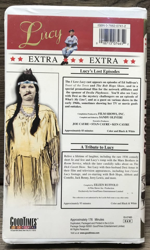 LUCY’S LOST EPISODES EXTRA EXTRA (VHS 2002) Double Feature FAMILY ...