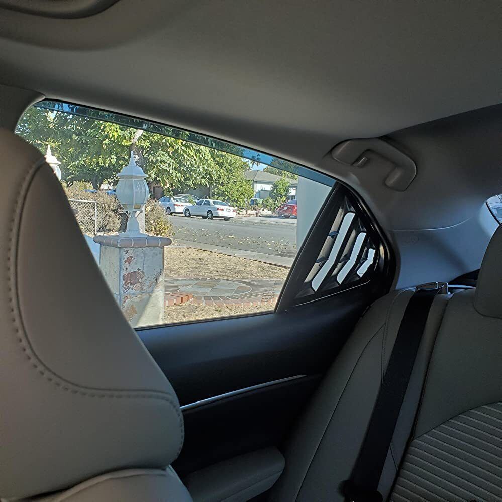 2pcs Glossy Black Rear Side Window Louver Cover Sun Shade Cover for ...