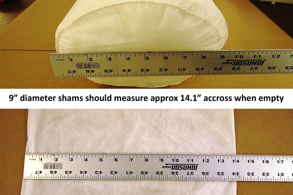 Pillowflex 9" Inch Bolster Insert Pillow Form Neck Roll Multiple ...