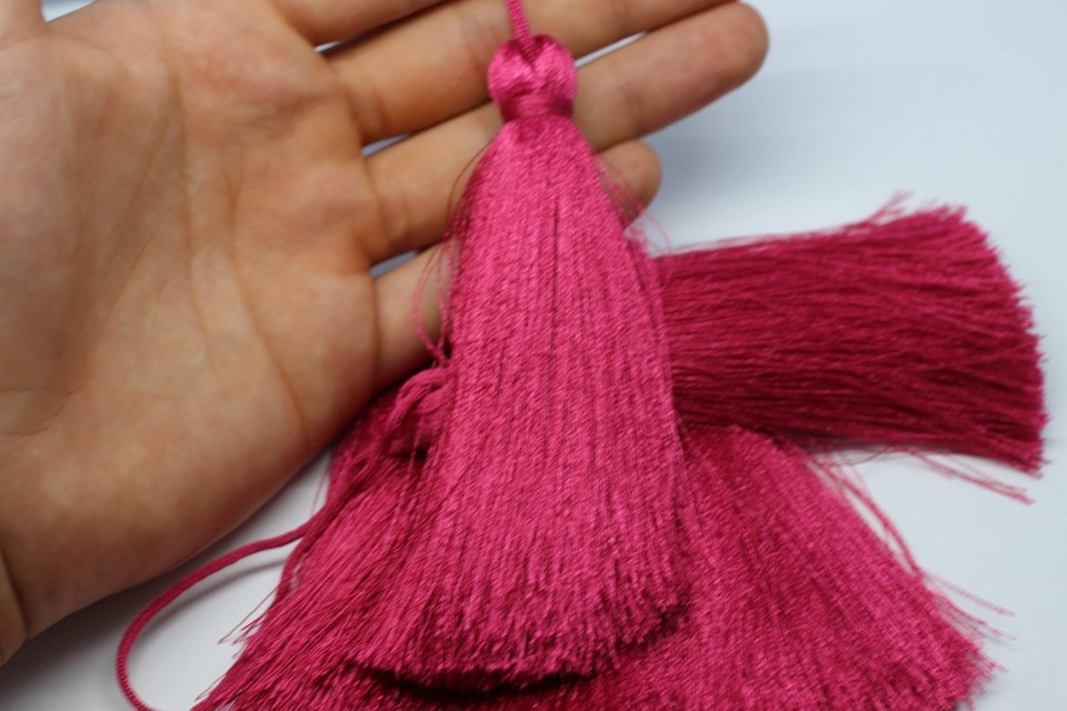 10 pcs HQ Extra Large Silky Tassel, 100% Turkish Product 110 mm Large ...