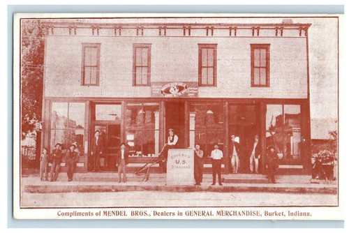 1908 Mendel Bros General Merchandise Menu Burket Indiana IN Antique ...