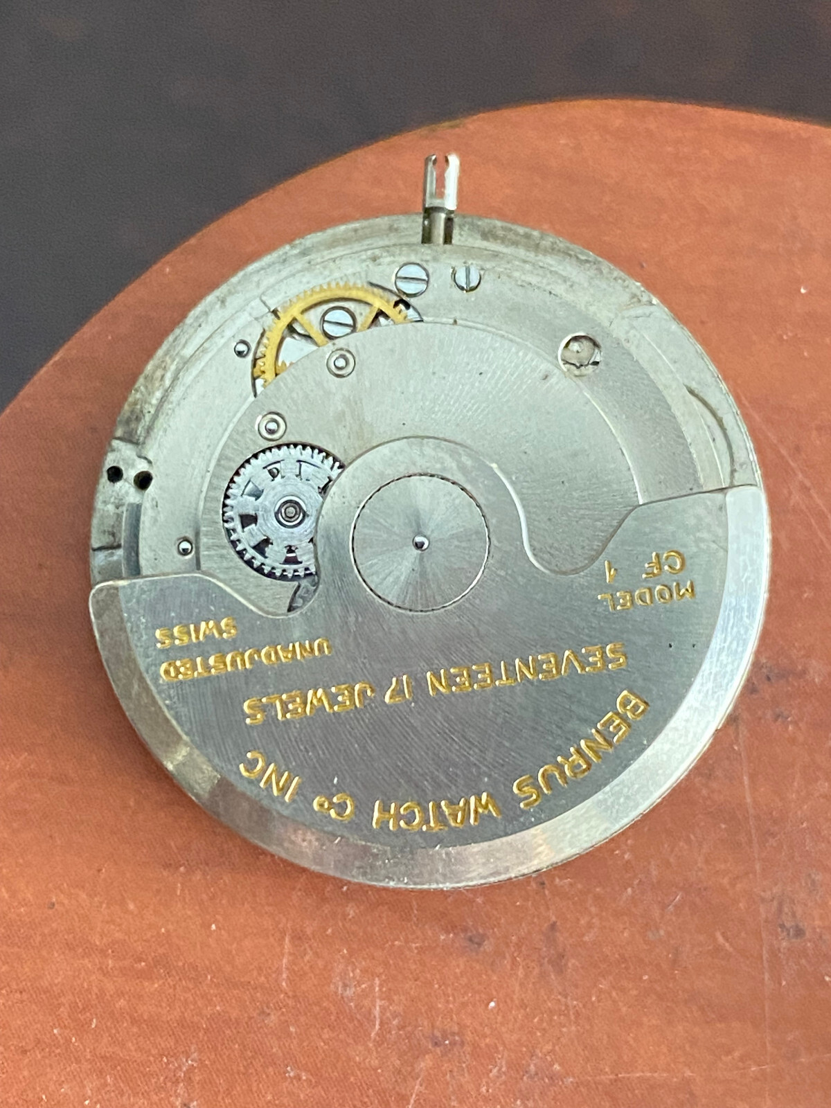 VINTAGE MEN'S AUTOMATIC BENRUS WRIST WATCH MOVEMENT, CAL. ETA 1256 ...