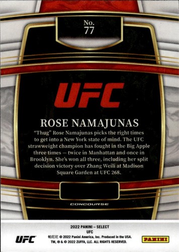 2022 Panini Select UFC #77 Rose Namajunas | eBay
