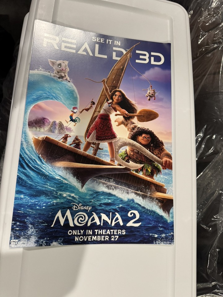 Disney Moana 2 & Mufasa: The Lion King Double-Sided Poster (Real D 3D ...