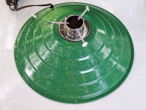Vintage Metal Glittery Green Revolving Musical Christmas Tree Stand | eBay