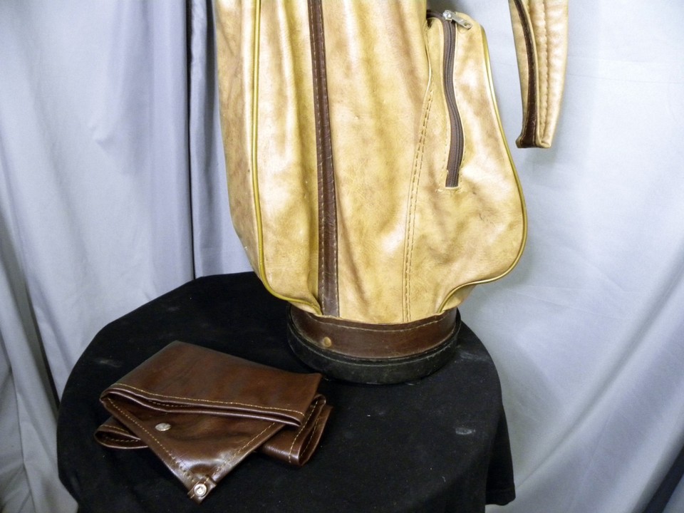 VINTAGE Butchart Nicholls Leather Golf Bag With Shoulder Strap Rain ...