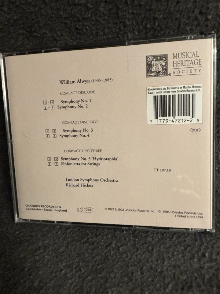 WILLIAM ALWYN: Complete 5 Symphonies + Sinfonietta For Strings ...