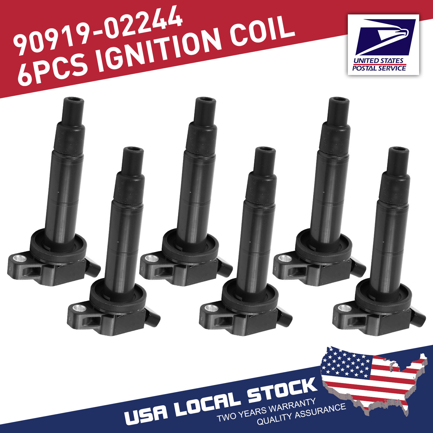 6pcs Ignition Coils Fit For Toyota Camry Lexus Scion Rav4 Highlander ...
