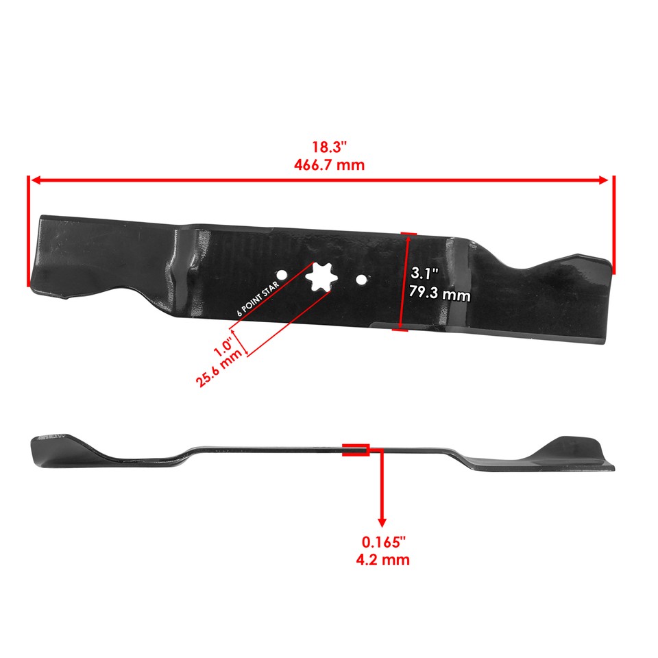 3 Deck Blade For MTD Cub Cadet 742-0677 742-0677A 742-0677B 942-0677 ...