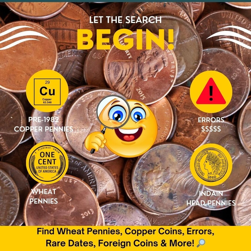 Sealed $25 Bank Box of 2,500 Pennies – Unsearched! Find Wheats, Errors ...