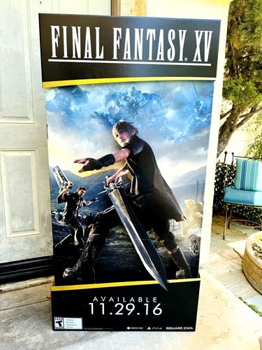 HUGE 60" FINAL FANTASY XV STANDEE 3D Life Size 2-Sided Rise of the TOMB ...