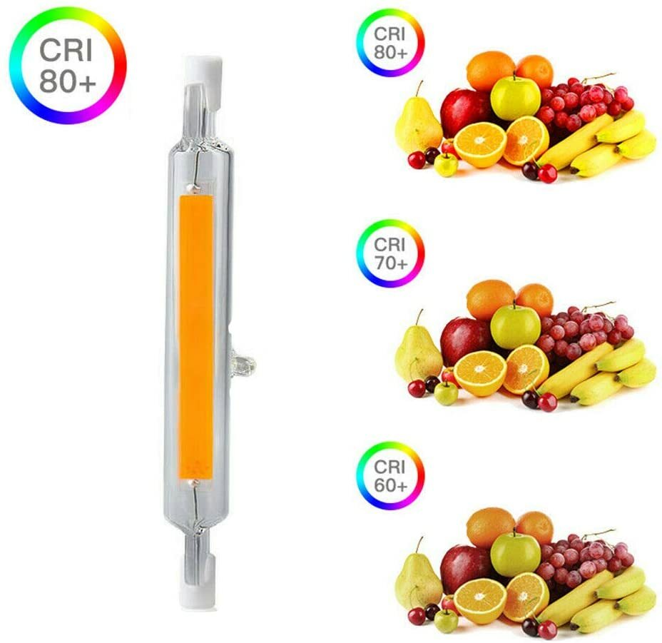 R7S LED Bulb COB Glass Tube 20W 118MM Replace Halogen Lamp Spot Light ...