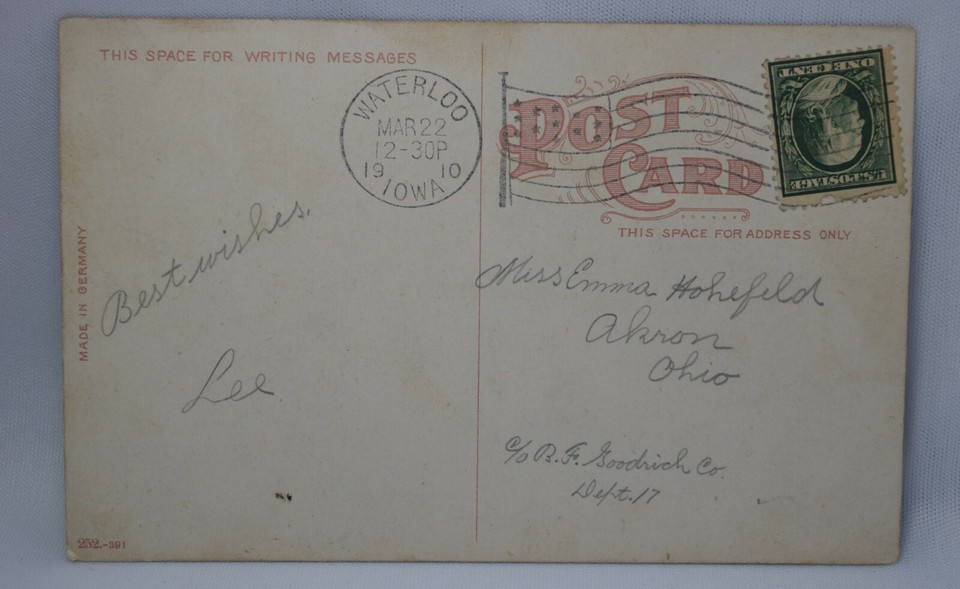 Vtg Postcard San Souci Bridge Waterloo Iowa 1910 | eBay