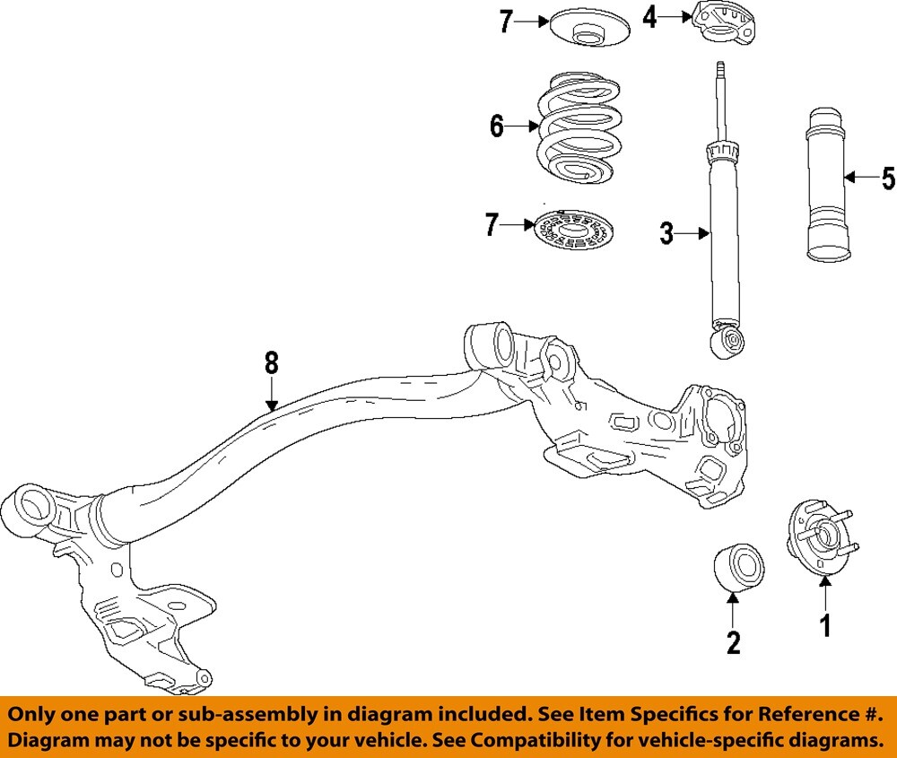 GM OEM 04-22 Cruze Rear Suspension Shocks Components-Upper Insulator ...
