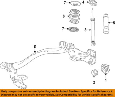 GM OEM 04-22 Cruze Rear Suspension Shocks Components-Upper Insulator ...