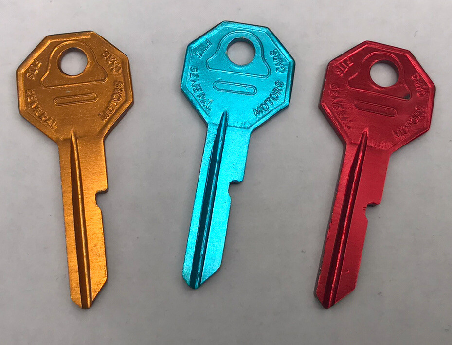 Curtis 3-pcs B10 Anodized Aluminum B-10 key blanks [M] | eBay
