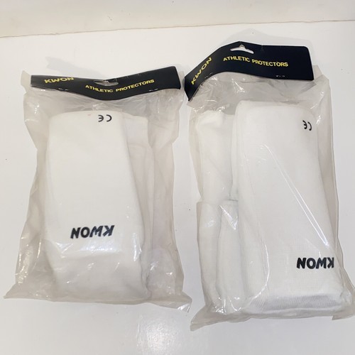 Kwon White Shin Instep Guards & Forearm Protectors Junior Size MMA Tae ...