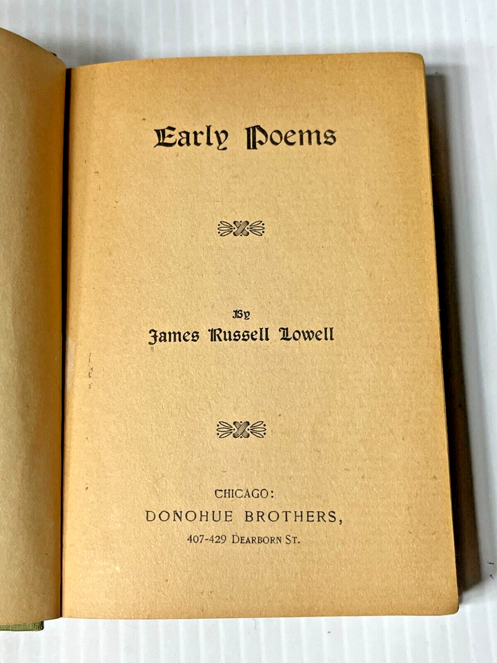 Lowell's Poems by James Russell Lowell | eBay